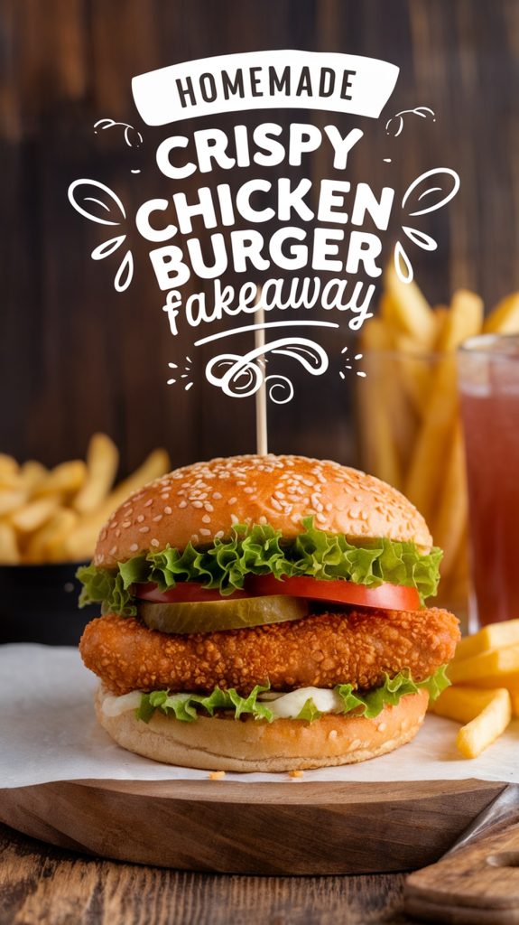 Homemade Crispy Chicken Burger Fakeaway Recipe - Fakeaway Recipes